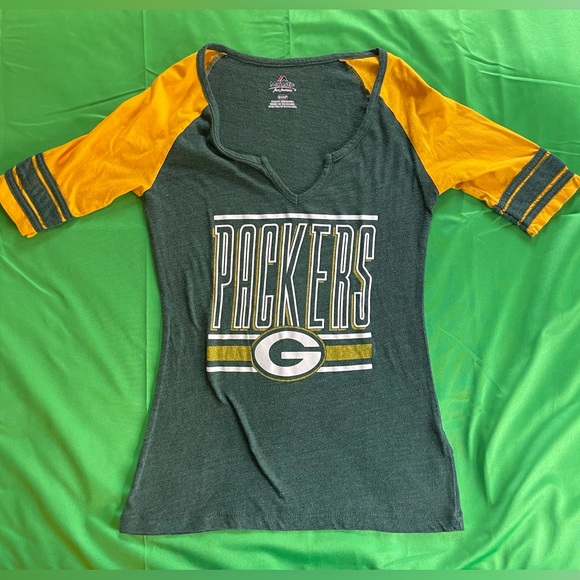Majestic | Tops | Womens Green Bay Packers Football Shirt | Poshmark